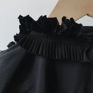 J. Crew | Tops | Jcrew Black Elizabeth Ruffle Shirt Size 2 | Poshmark